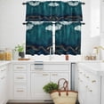 Abstract Sky Kitchen Curtains Valance and Tier Set Cloud Wave Rod ...