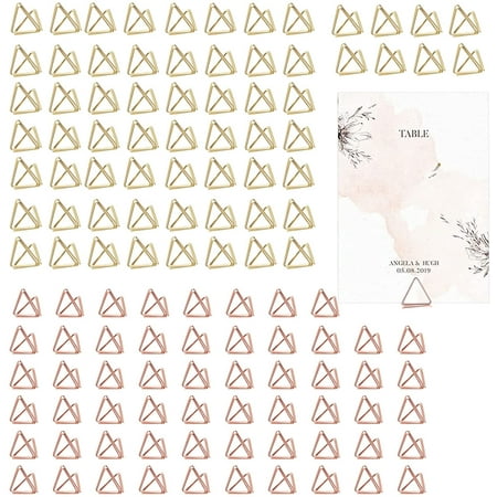 96 Piece Triangular Table Card Holder Set for Table Number, Wedding ...