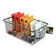 Smart Design Nestable Basket Organizer with Handles - 9 x 16 x 6 inch ...