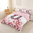 Catabedysis Floral Letter Print Duvet Cover Queen,Vintage Monogrammed O ...