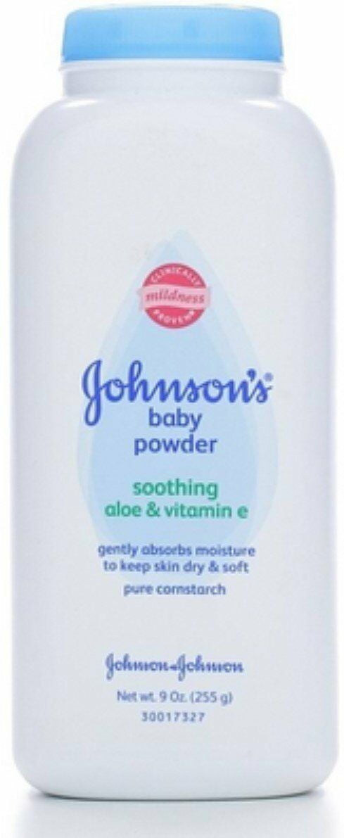 Johnson's Pure Cornstarch Baby Powder Soothing Aloe & Vitamin E, 9oz, 3 ...