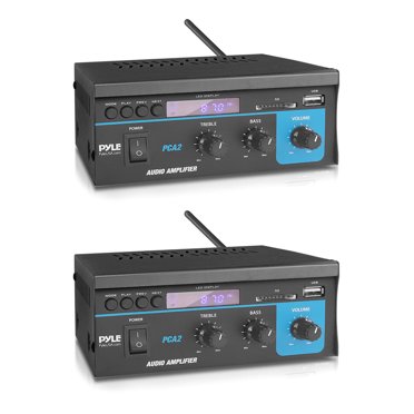 Pyle PCA2 80 Watt Stereo Sound Speaker Amplifier Receiver Home Audio ...