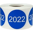 Black 2024 Circle Stickers, 1.5 Inches Round, 500 Labels on a Roll ...