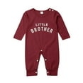 Bagilaanoe Newborn Infant Boys Little Brother Cotton Blend Romper ...