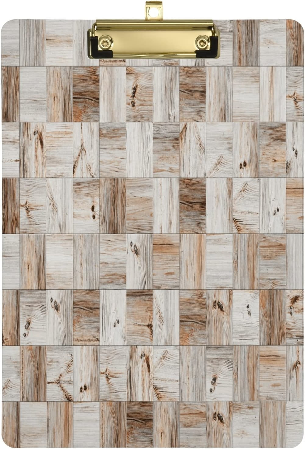 FMSHPON Vintage Checkered Wood Texture Clipboard Hardboard Wood Nursing ...