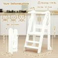 FUNLIO Toddler Tower Foldable, 3-Level Height Adjustable Baby Step ...