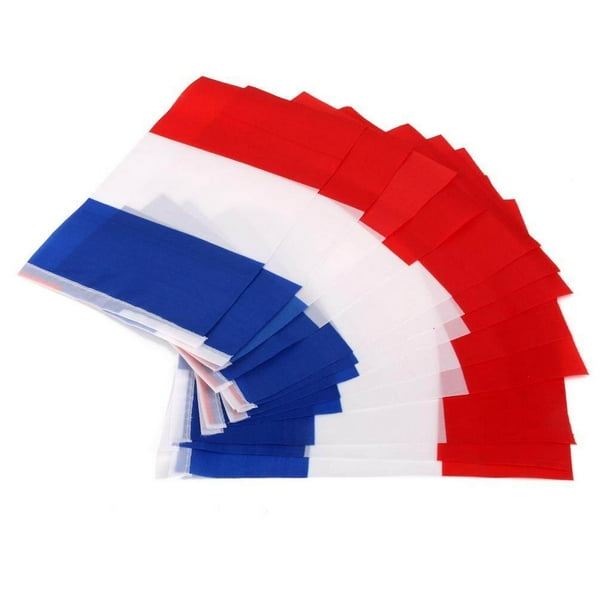 pitrice France Flag French National Flags Hand Waving Flag with Poles ...