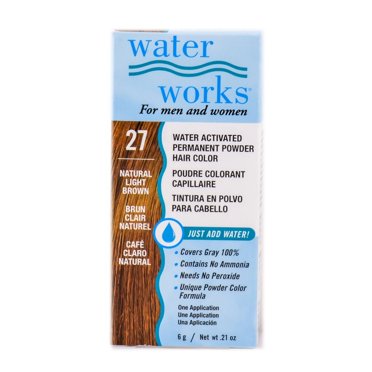 Water Works Permanent Powder Hair Color #24 Natural Medium Brown (6 ...