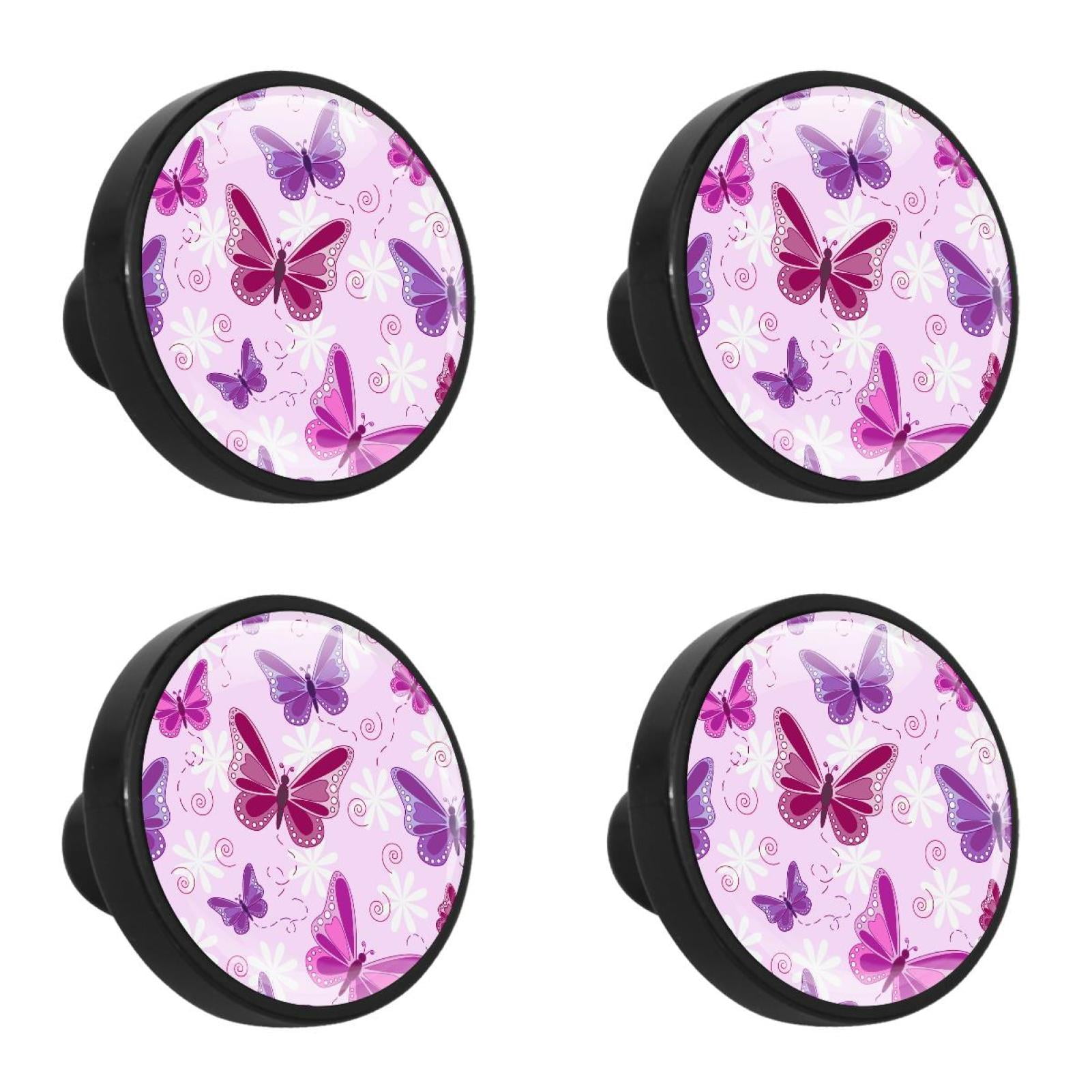 4 Pcs Butterfly Knobs for Kitchen Cabinet Cupboard Dresser Bookcase ...