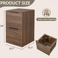 2 Drawer File Cabinets, Wood File Cabinet with Hanging Bar for Letter ...