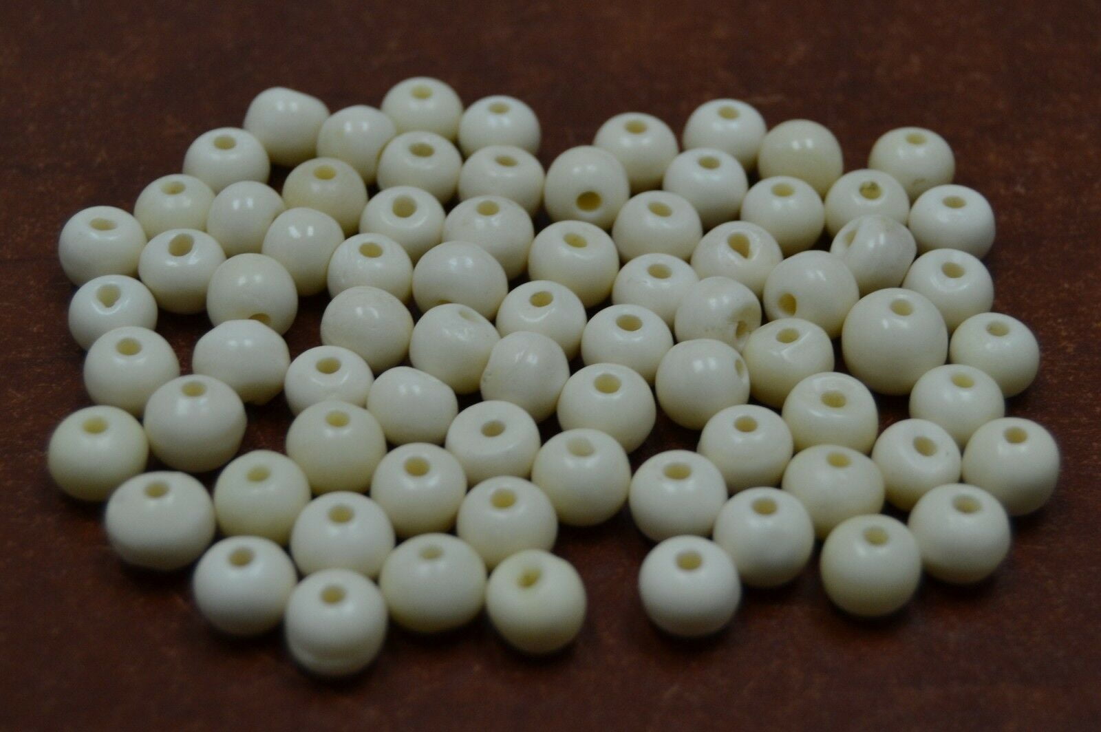 100 Pcs White Round Buffalo Bone Beads 10mm - Walmart.com