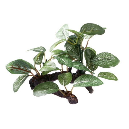 Artificial Water Plants Fake Aquatic Plant Wood Elliptical Leaves Fish ...