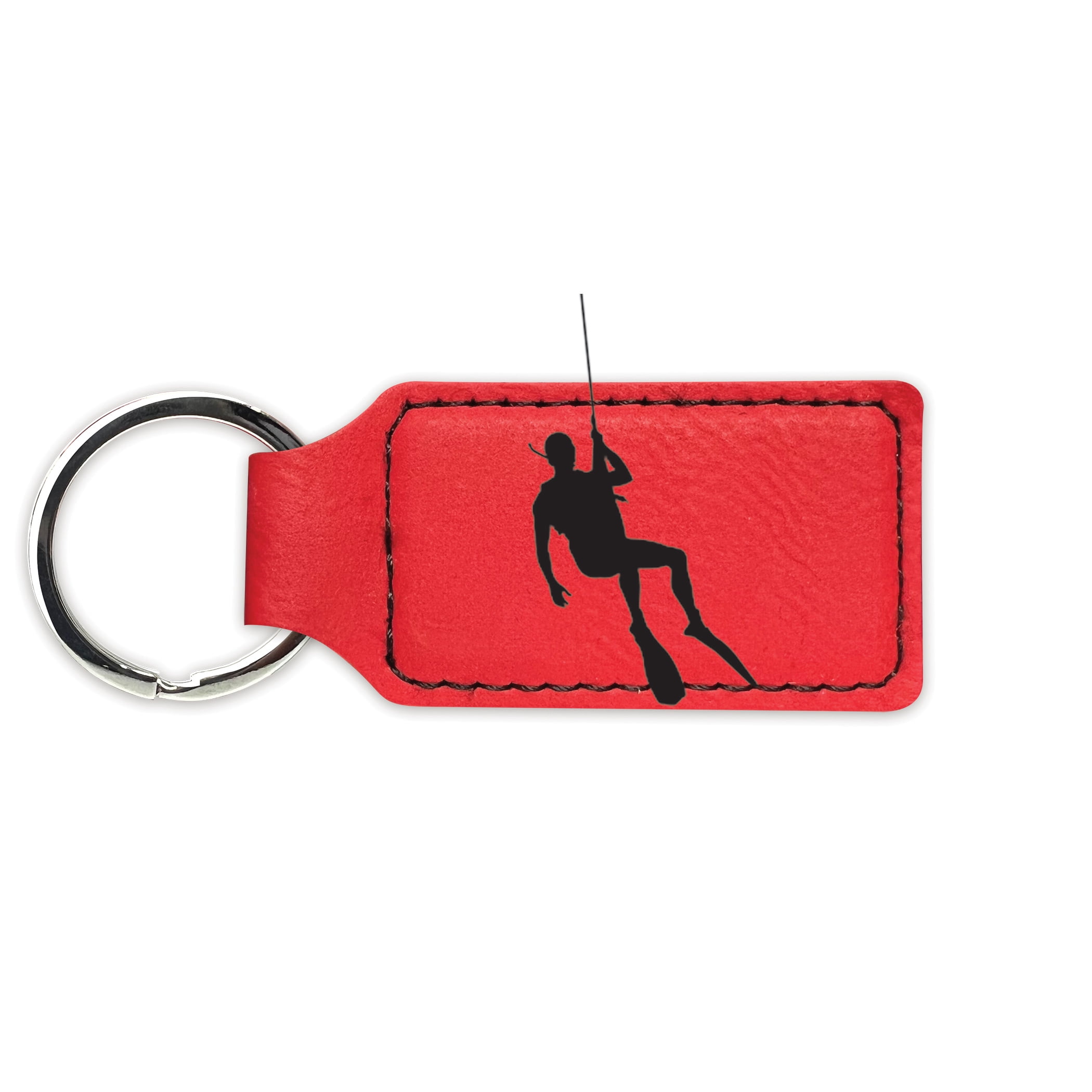 Rescue Swimmer Keychain Leatherette Rectangle - Laser Engraved - Many ...