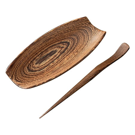 2 Teaspoons, Dish Set for Storage, Wooden Container, Ceremonial Spoon ...