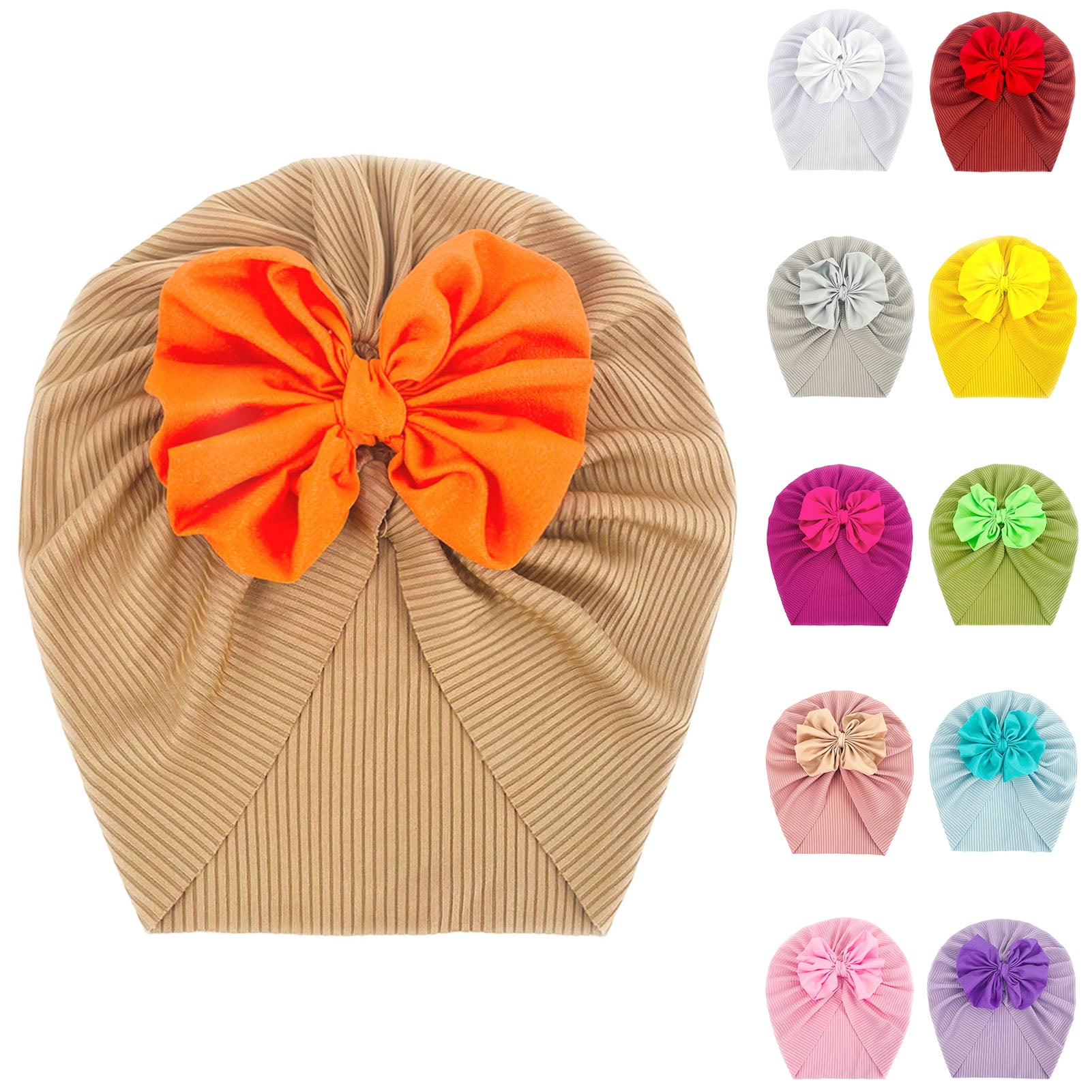 shenmeida Newborn Hat Mittens Baby Beanies with Bow Knot Infant Caps ...