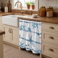 Blue Sea Star Cabinet Curtains for Kitchen 35"W x 35"L, Summer Beach ...