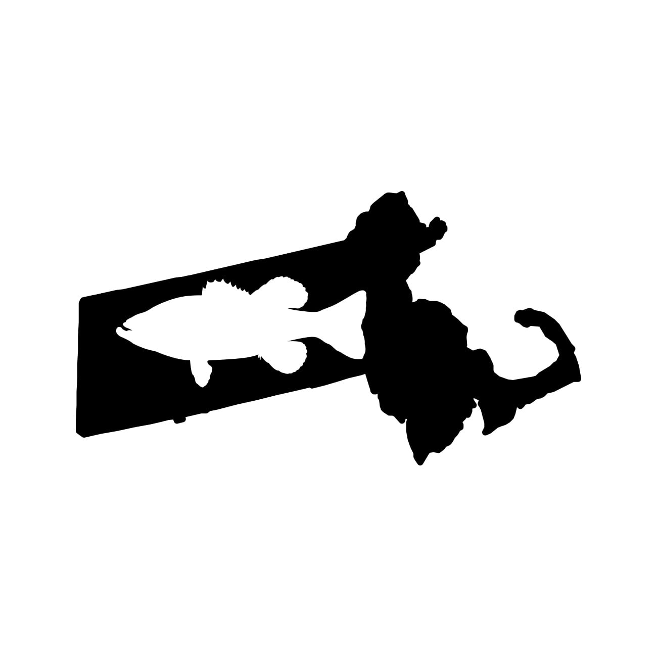Massachusetts Bass Sticker Decal Die Cut - Self Adhesive Vinyl ...