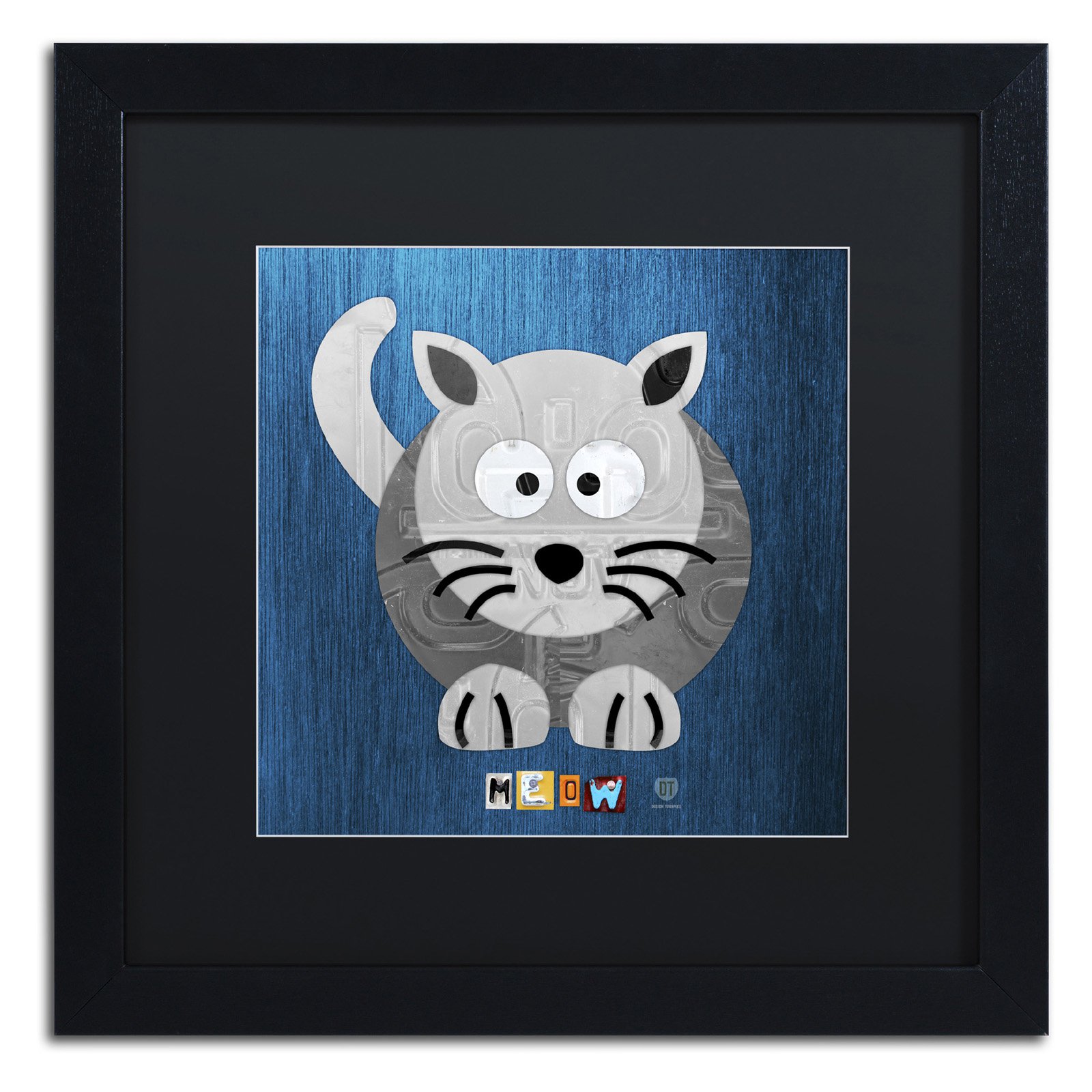 Trademark Fine Art 'Meow The Cat' Canvas Art by Design Turnpike, Black ...