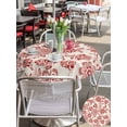 Abstract Paisley Pattern Round Outdoor Tablecloth with Umbrella Hole ...