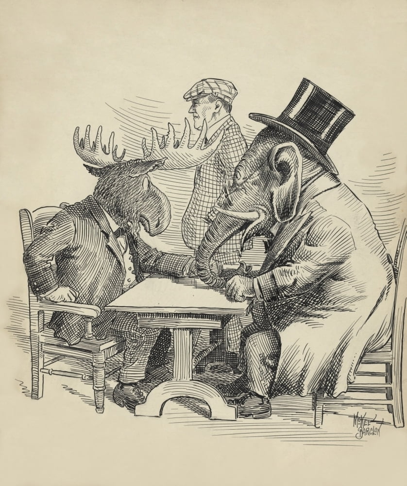 Political Cartoon About The 1912 Presidential Election By Barclay Mckee ...