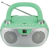 Jensen Portable Green Boombox with Bluetooth, MP3, CD-485-GR, Digital ...
