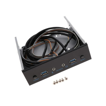 maskred USB0 2-Port Optical Drive Front Panel USB Hub with HD Audio and Power Switch Button Fast ...