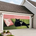 Black Cat Garage Door Banner Covers, Boho Chic Lack Animal Cocktail ...