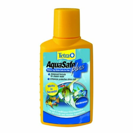 Tetra AquaSafe Plus Water Conditioner/Dechlorinator, 33.8-Ounce ...