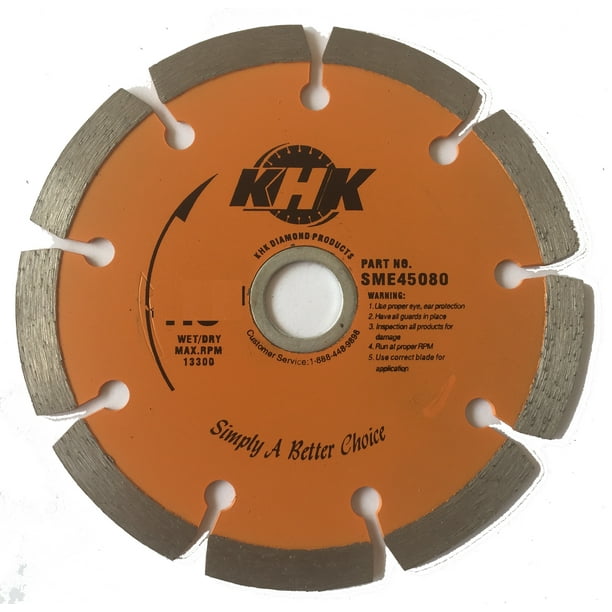 7-Inch Segmented Diamond Saw Blade for Cutting Concrete, Bricks, Stone ...