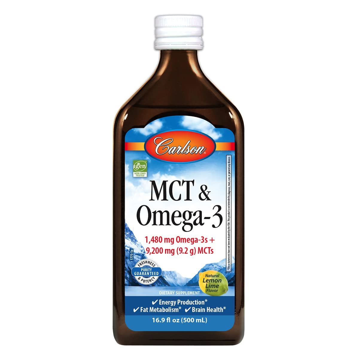 Suplemento Carlson MCT y Omega-3 500 ml 1480 mg de Omega-3 | Bodega Aurrera en línea