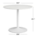 TMS Eldon Round Indoor Metal Pedestal Dining Table, Black - Walmart.com