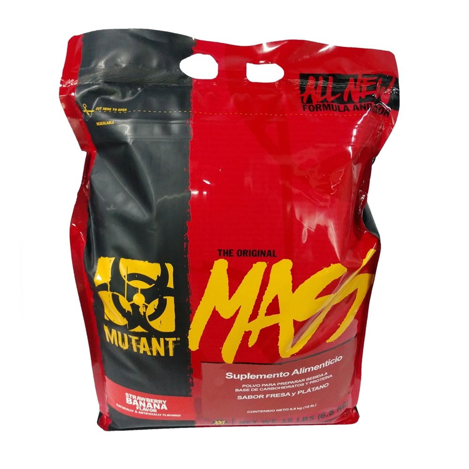 Mutant Mass 15 lbs sabor Strawberry Banana. MUTANT MUTMASSFRESA | Walmart en línea