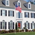 20FT Heavy Duty Aluminum Telescopic Flag Pole Kit with 5x3 US Flag ...
