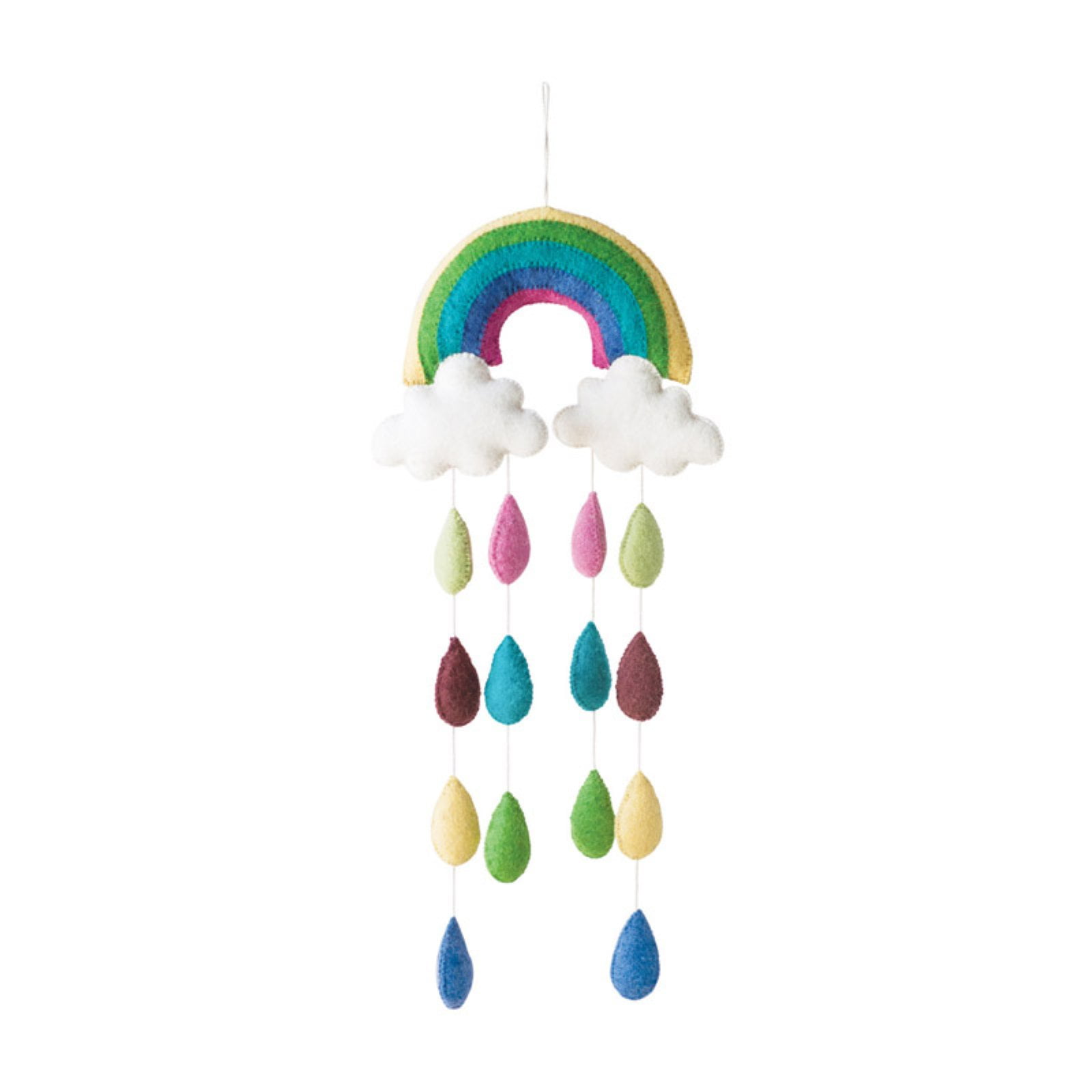 3R Studios Rainbow and Raindrops Hanging Decor in Wool Felt - Walmart.com