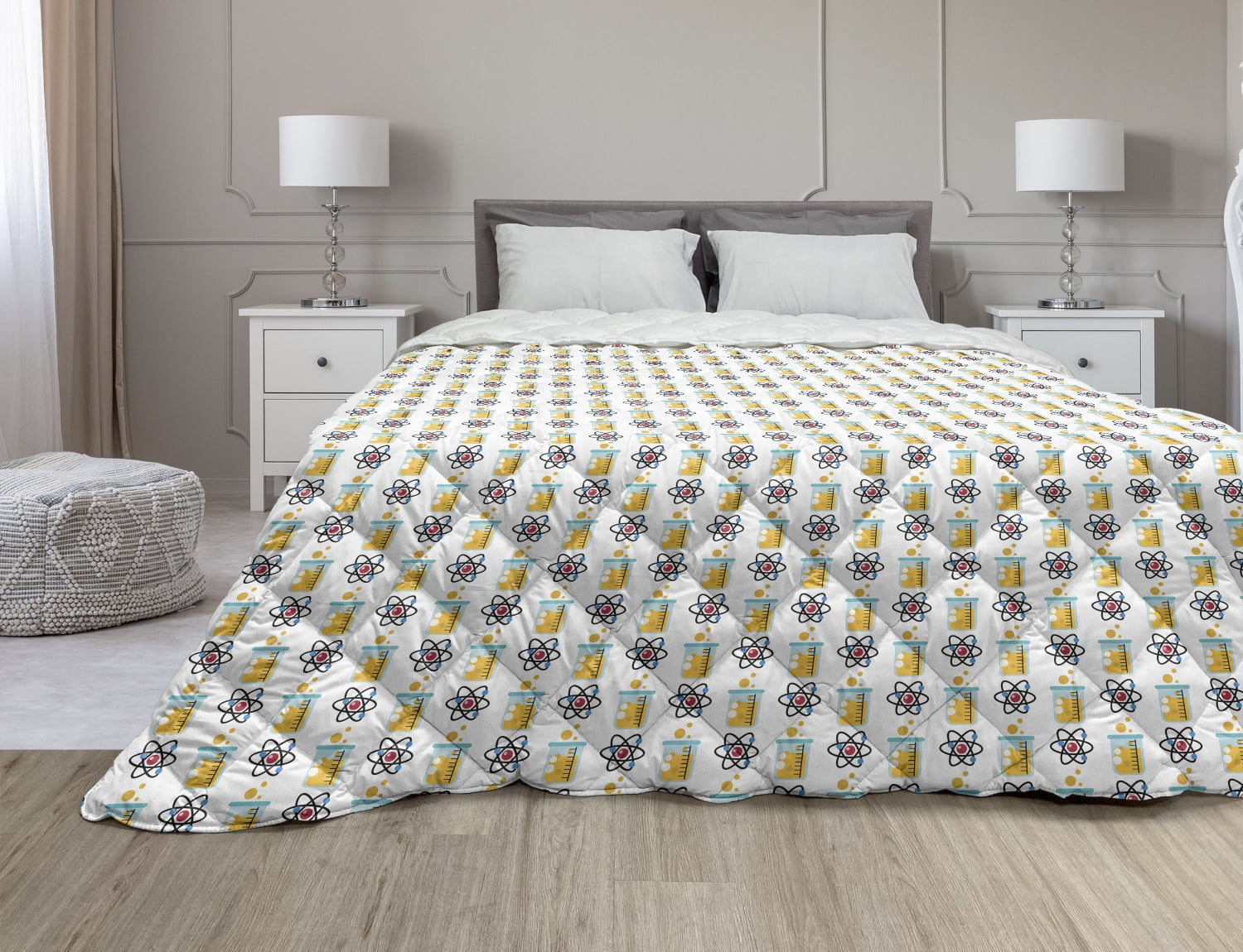 Organic Down Alternative Comforter, Sketchy and Colorful Freehand ...