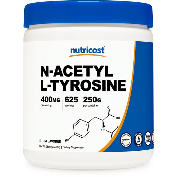 Nutricost N-Acetyl L-Tyrosine (NALT) Powder 250 Grams, Unflavored ...
