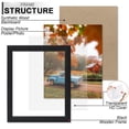 8x10 Picture Frame Set Of 3 Wooden Frames Black Vertical & Horizontal ...