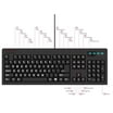 Ezsee Big Letter Multimedia Keyboard - Large White Print on Black Keys ...