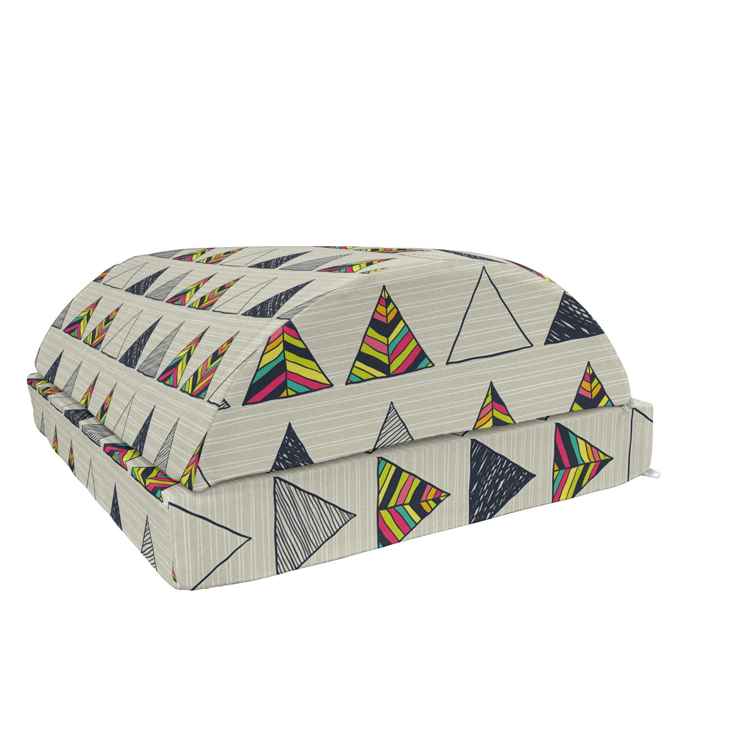 Geometric Foot Rest, Abstract Hand Drawn Triangles with Minimalist ...