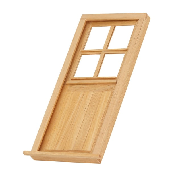 Mini Door, Wooden 1:12 Scale Dollhouse Door Simulation Unpaint ...