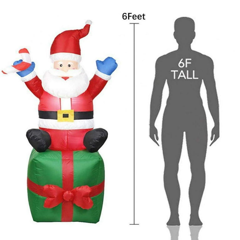 Santa Inflatable Outdoor RETRO JUMP 7 Ft Christmas Inflatables Hawaiian ...