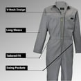 ACTIVE UNIFORMS Overall Workwear Men Long Sleeve Coveralls (Gray, Large ...