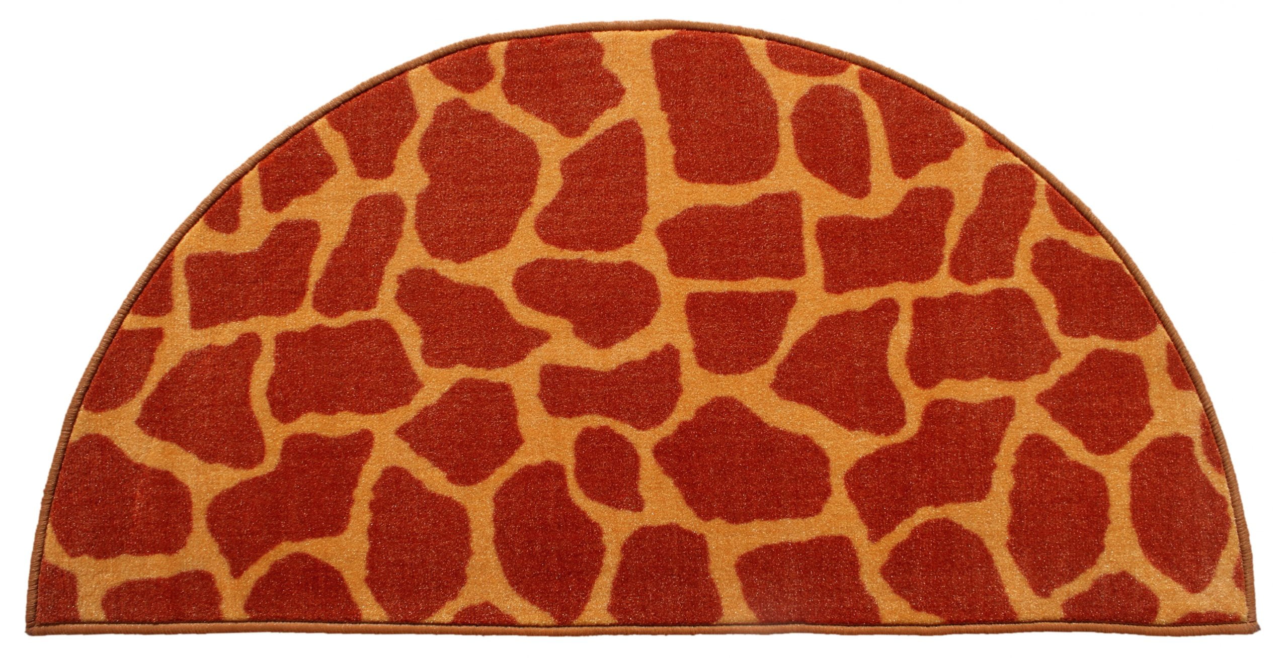 Furnish My Place Animal Print Rug - 24" x 48" Half Round, Giraffe On ...