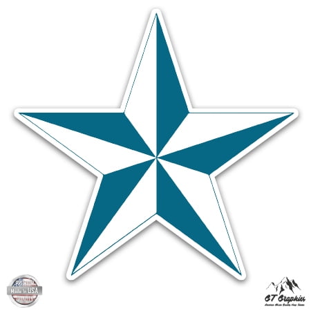Blue Nautical Star - 8" Vinyl Sticker - For Car Laptop I-Pad ...