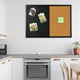 Combination Chalk and Cork Board Half Cork Bulleting Board Half Black ...