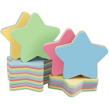Sticky Notes Star Shaped - 10 Pads 76x76mm Self Stick Post Memo Cute ...