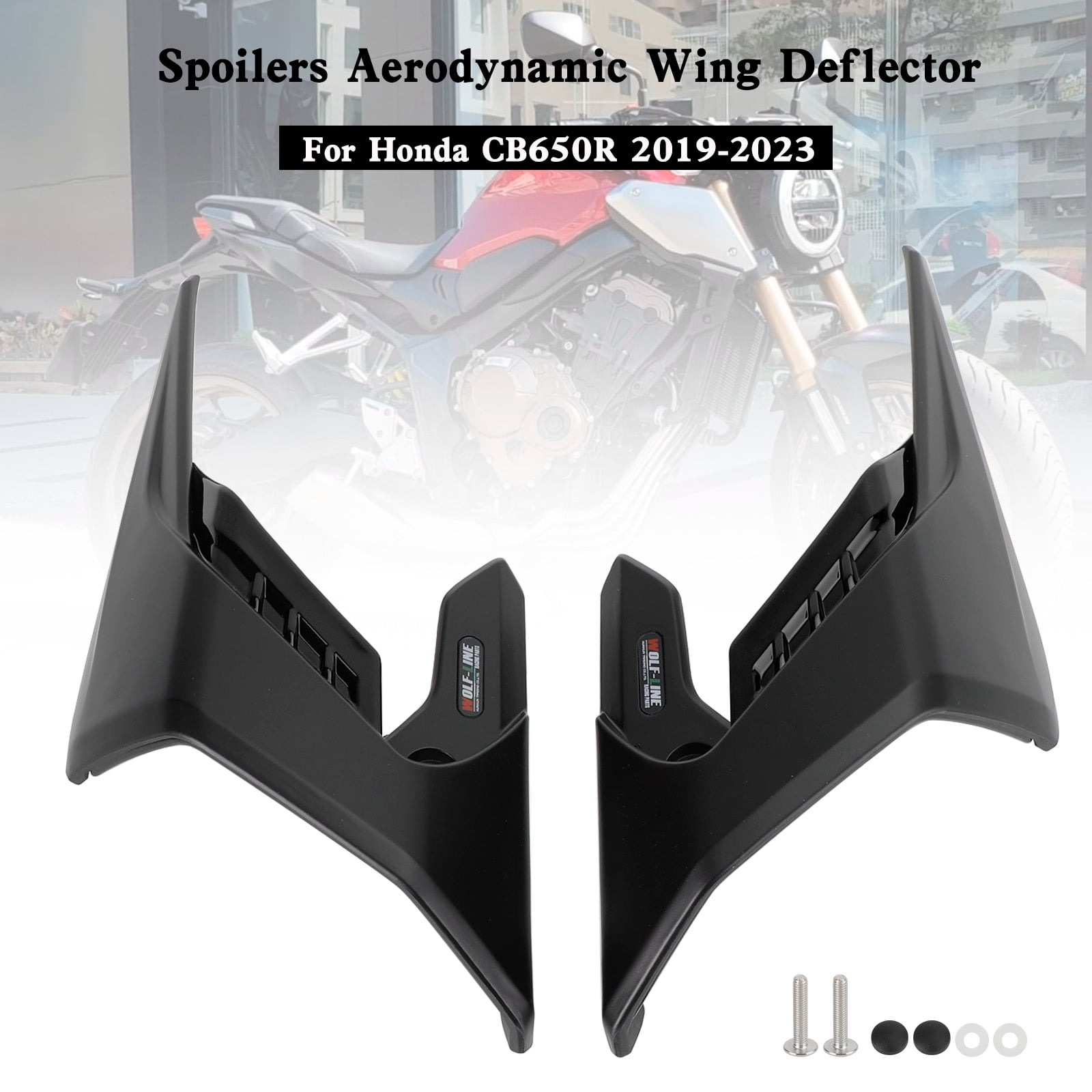 Side Spoilers Aerodynamic Wing Deflector Fairing For Honda CB650R 2019 ...
