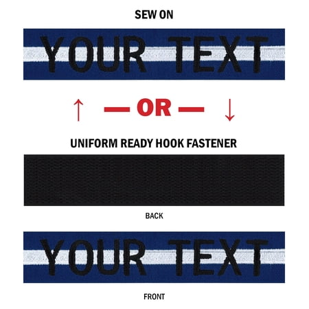 Northern Safari custom Uniform Name Tapes 24 Hr Ship Royal Blue-White ...