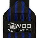 WOD Nation Durable Unisex Black & Dark Blue Weightlifting Wrist Wraps ...