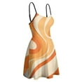 Abstract Orange Swirl Design Art Slip Dress Dresses For Woman Fairy ...
